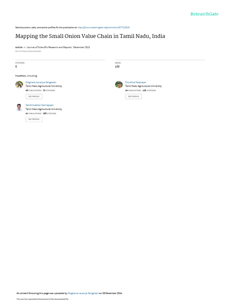 Mapping The Small Onion Value Chain | PDF | Onion | Agriculture