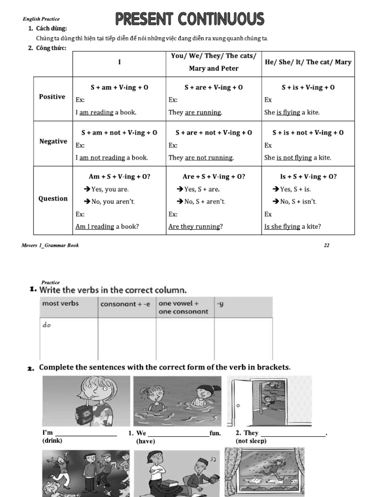 Movers Present Continous | PDF