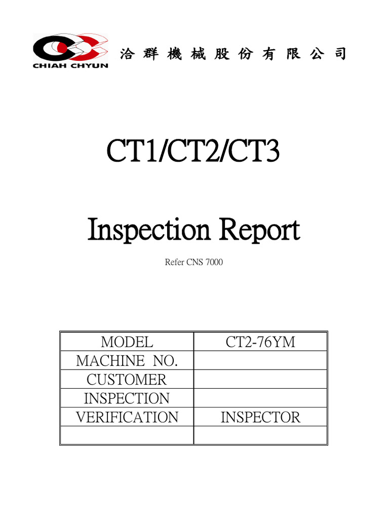 CT Inspection Report | PDF