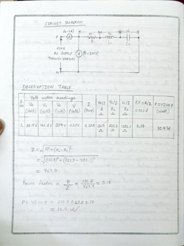 RLC CKT - Sem Diode - CKT Parameter of Xmer | PDF