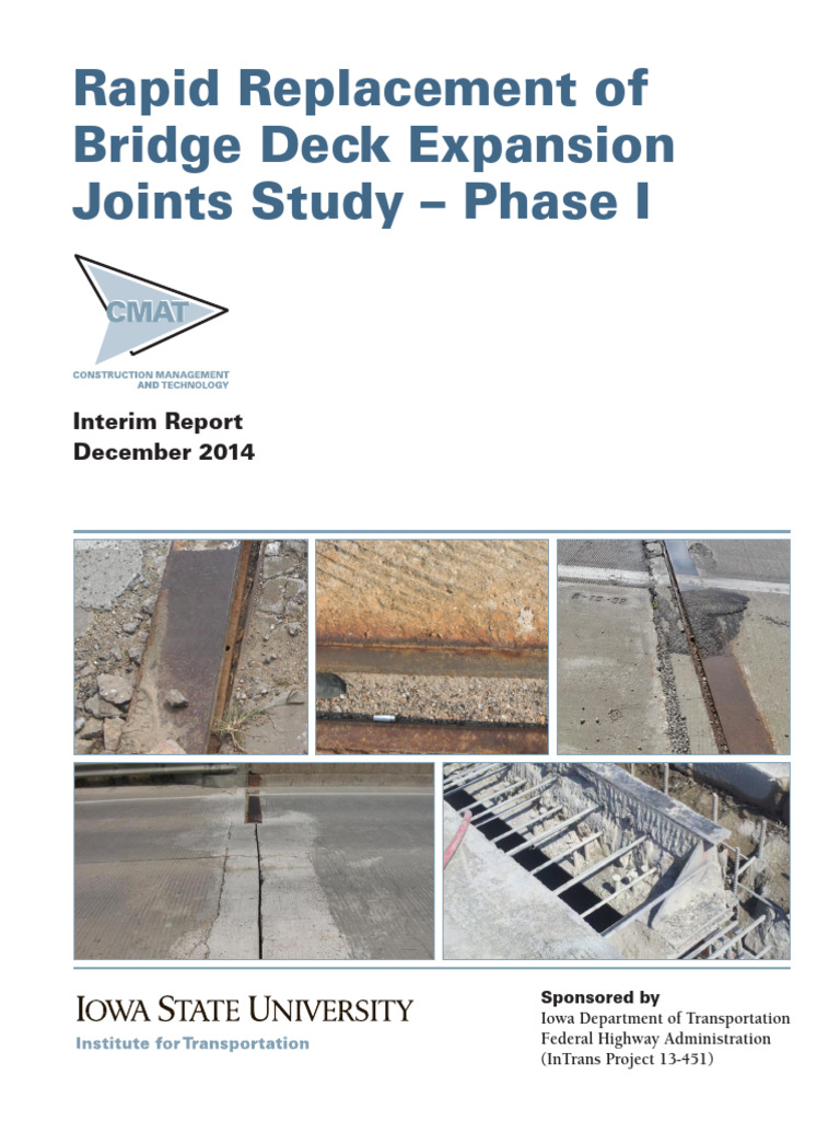 Rapid Replacement of Bridge Deck Expansion Joints - Phase I | PDF ...