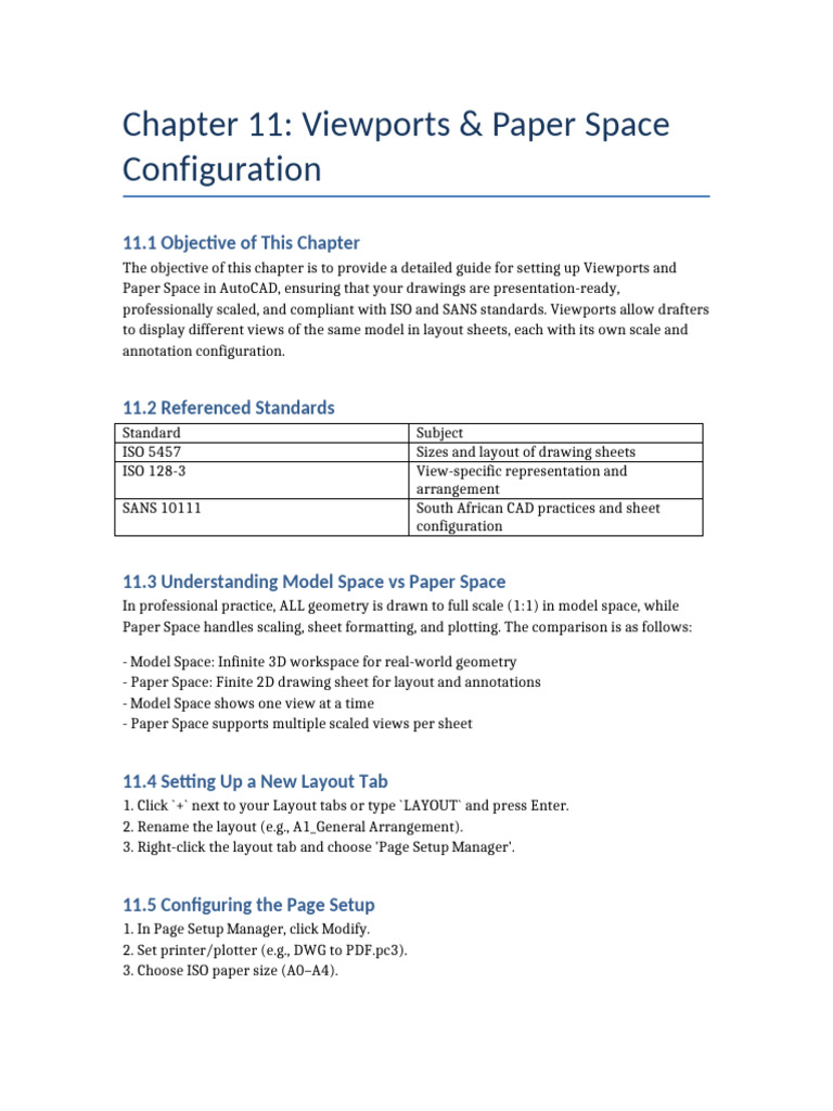Chapter 11 Viewports and Paper Space Configuration | PDF