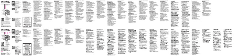 Master Lock - Select Access - 5401EURD - Instruction - Sheet | PDF