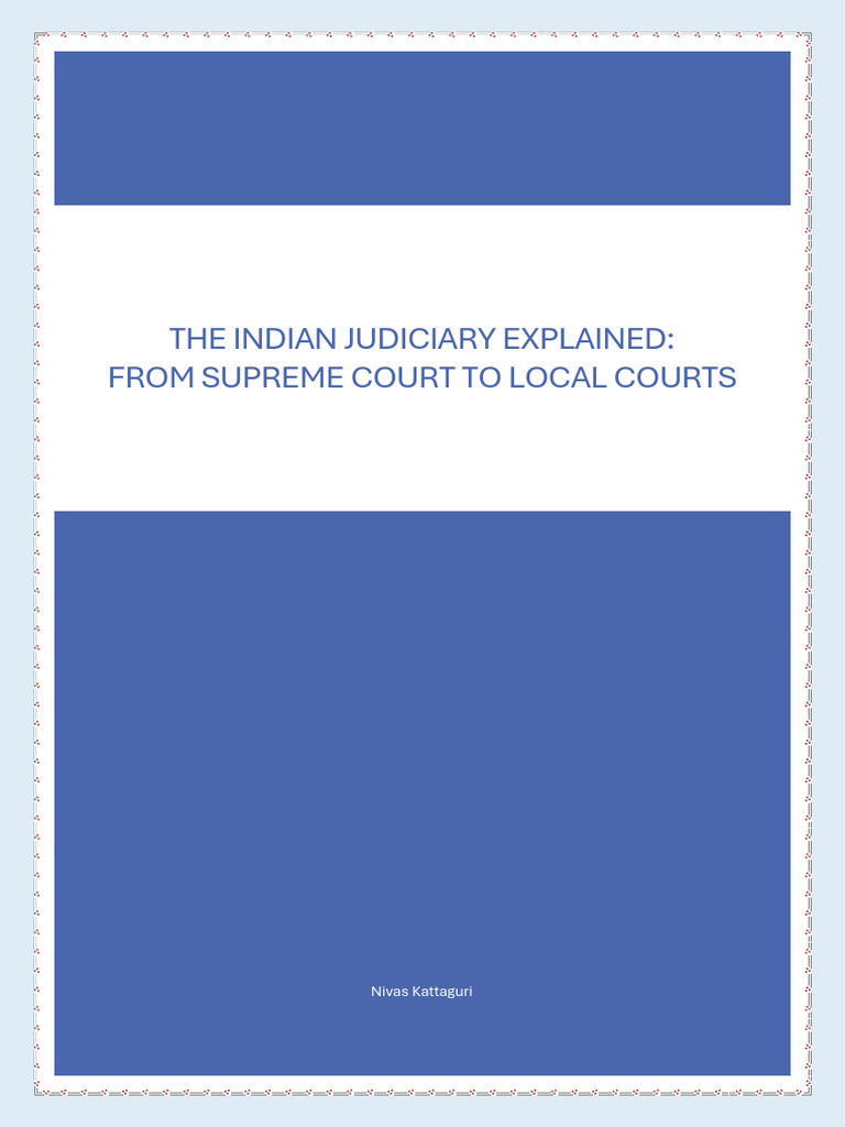 Structure of Indian Judiciary Explained | PDF | Divorce | Child Custody
