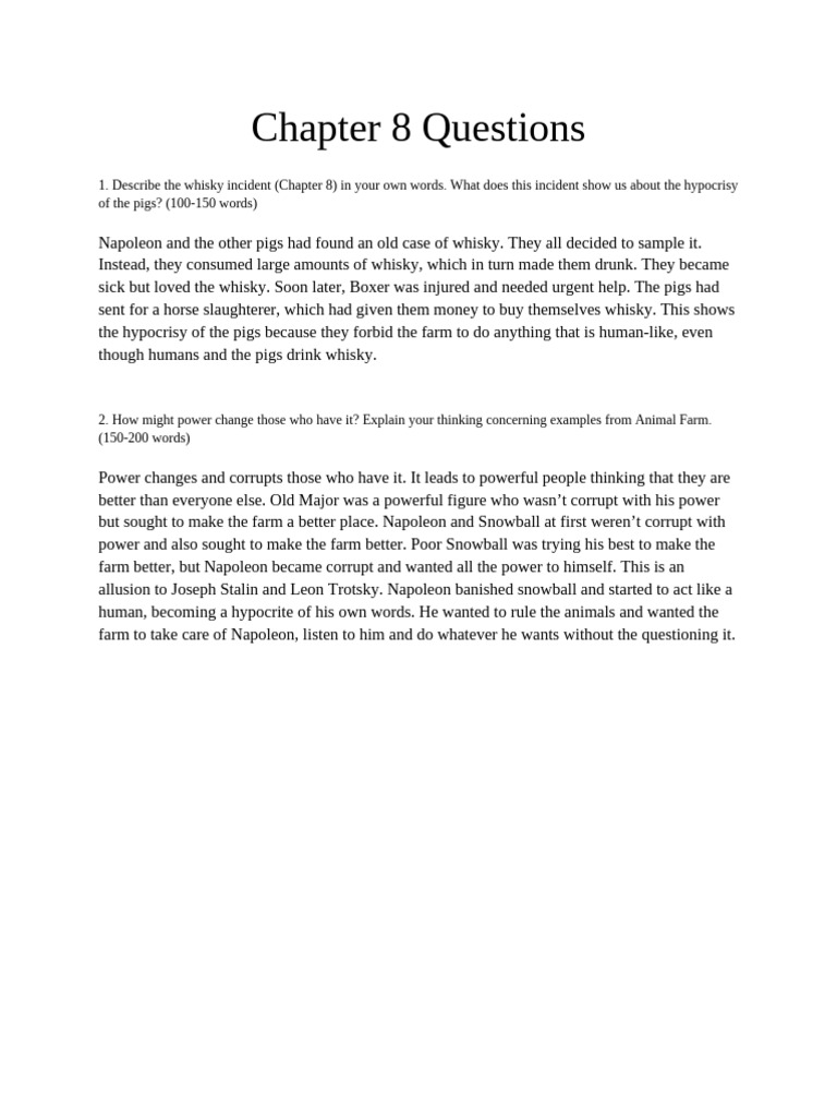 Chapter 8 Questions | PDF