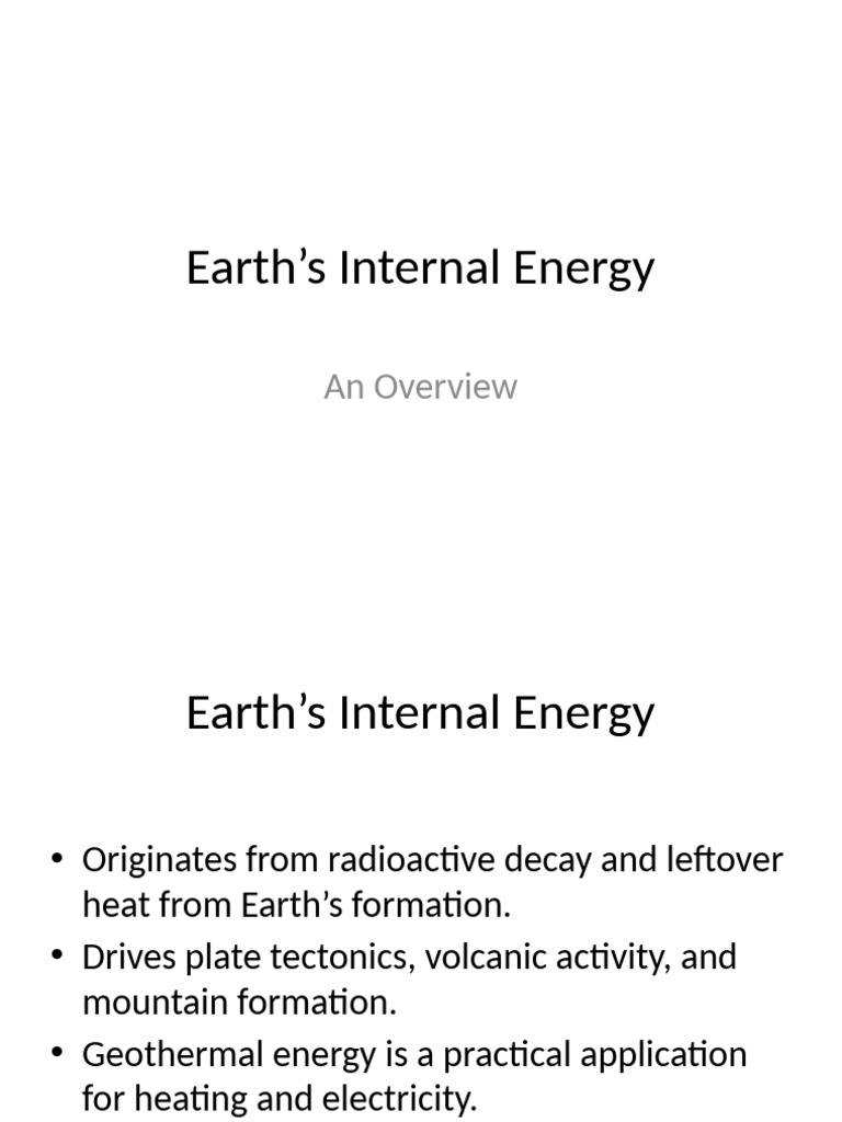 Earths Internal Energy | PDF