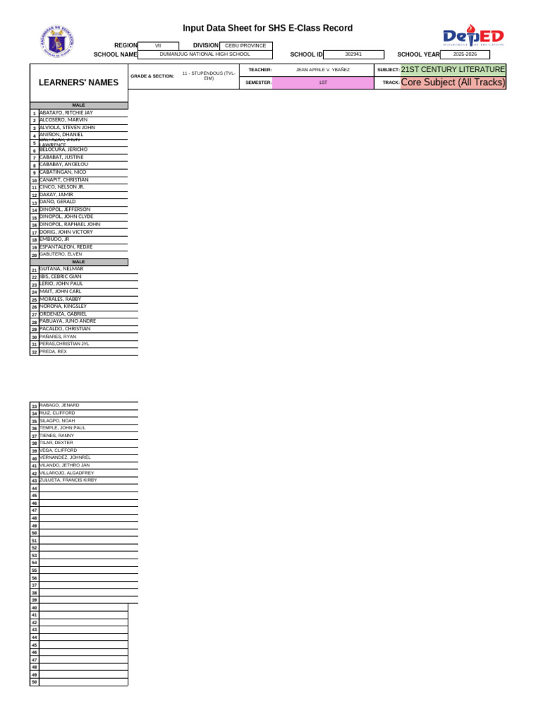 11 Eim 21st Philosophy Shs Class Record | PDF