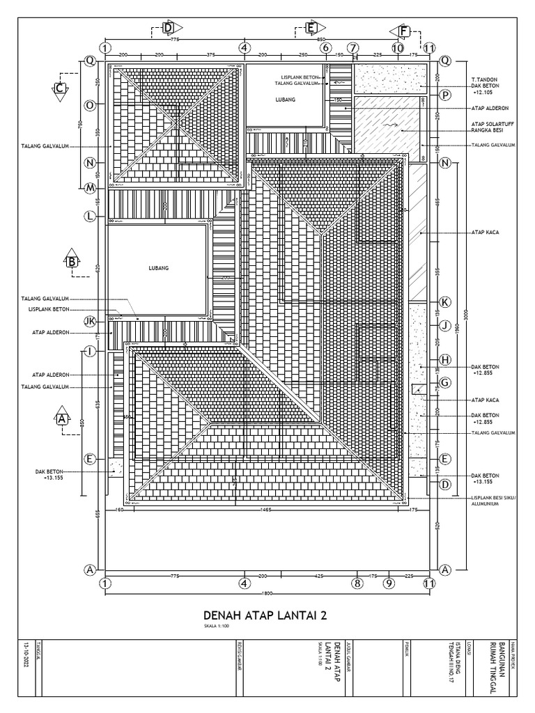 Denah Atap Isdi Tengah III-17 | PDF