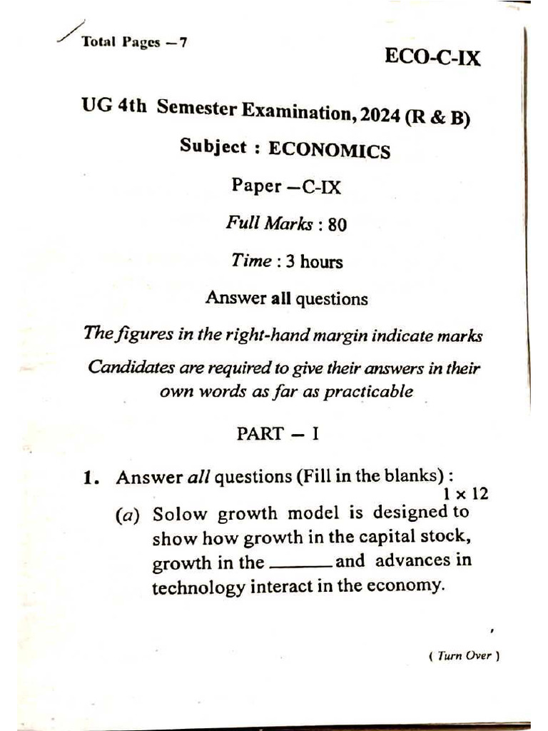 Pyq 2024 4th Sem Question | PDF
