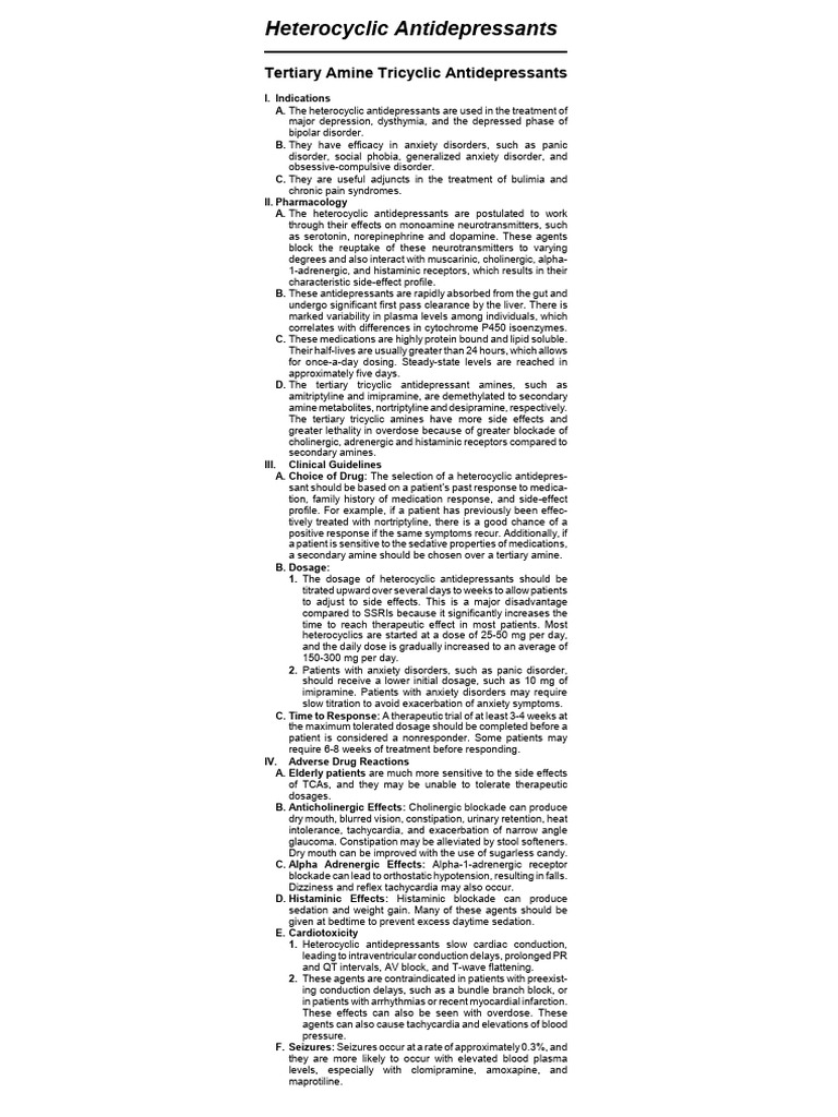 Tca & Mao 00000000000000000000000000 | PDF | Antidepressant ...