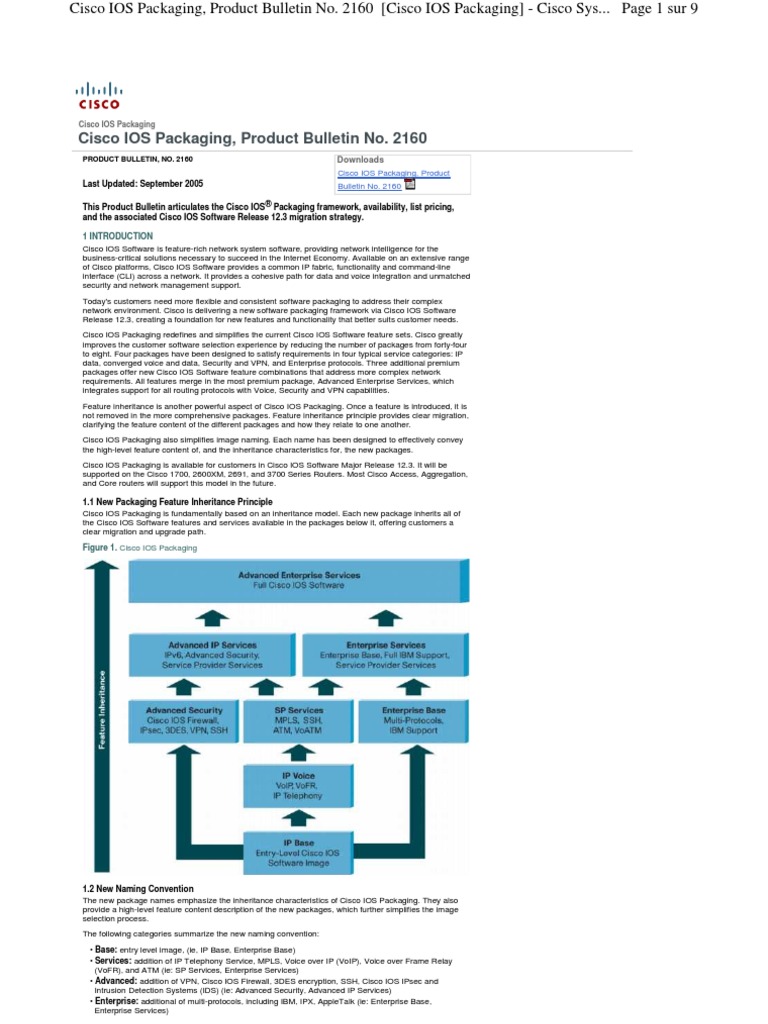 Cisco IOS Packaging | PDF | Cisco Systems | Virtual Private Network