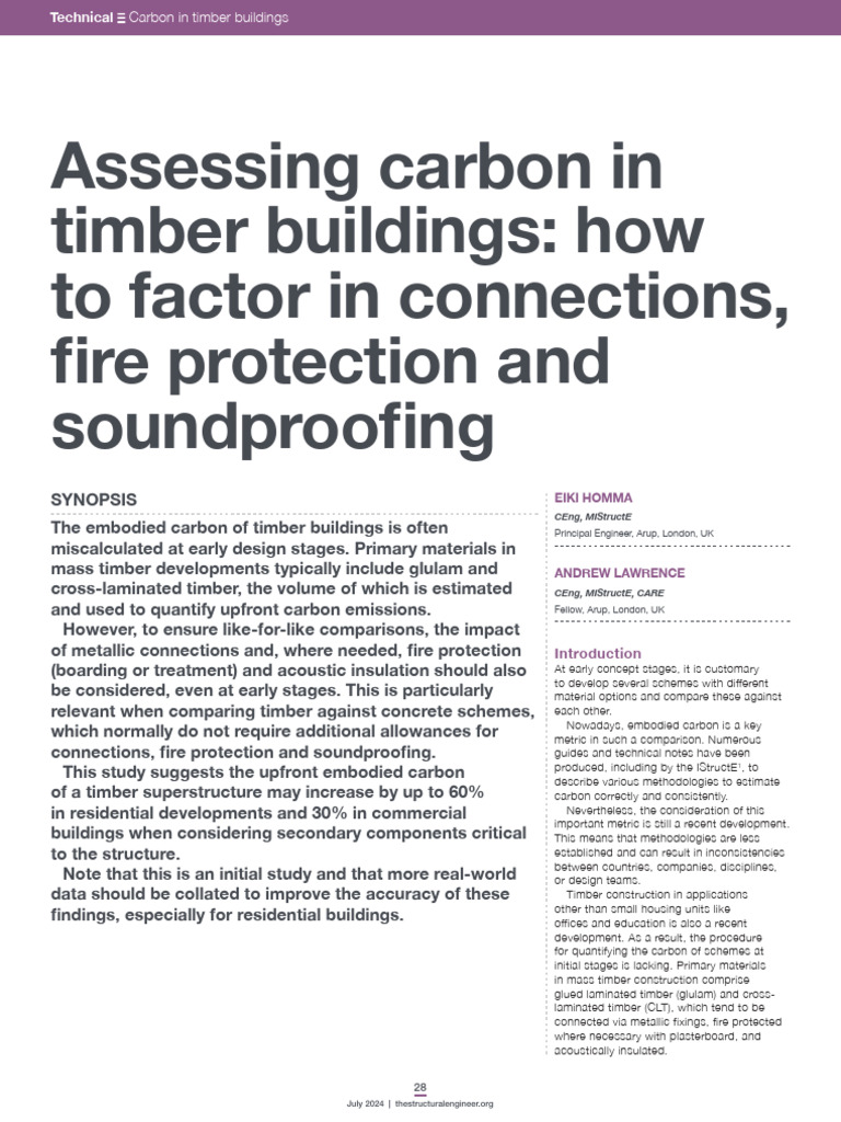 Carbon Assessment in Timber Buildings | PDF | Building Insulation | Carbon
