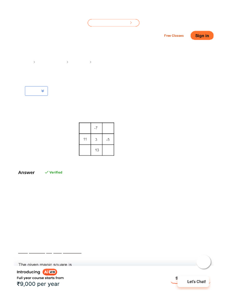 Solving Magic Square for Grade 8 | PDF | Equations | Applied Mathematics