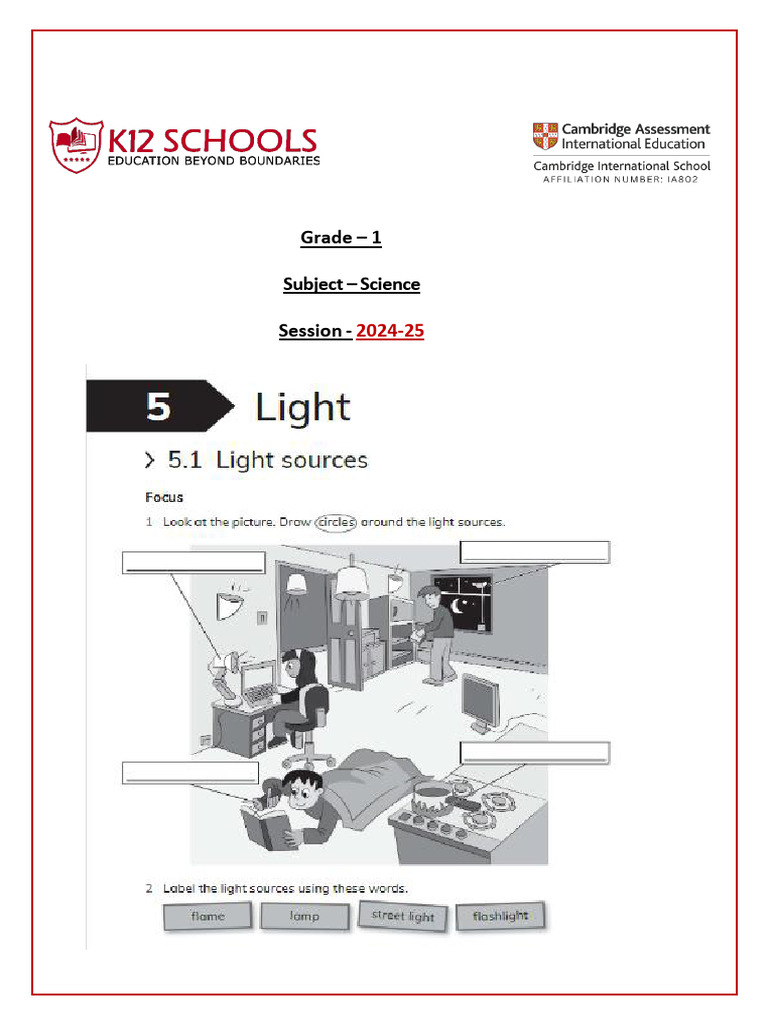 Progression Sheet Grade - 1 Light | PDF