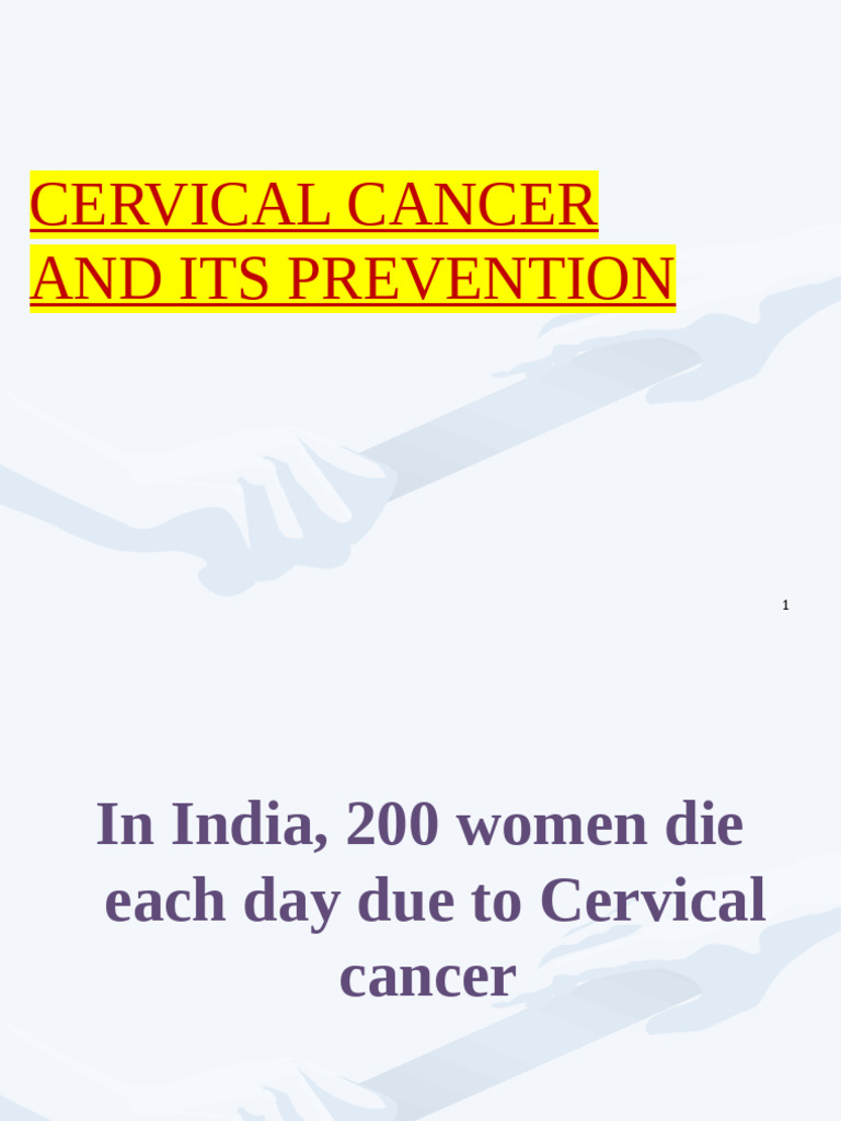 Cervical Cancer: Prevention and Screening | PDF | Cervical Cancer ...