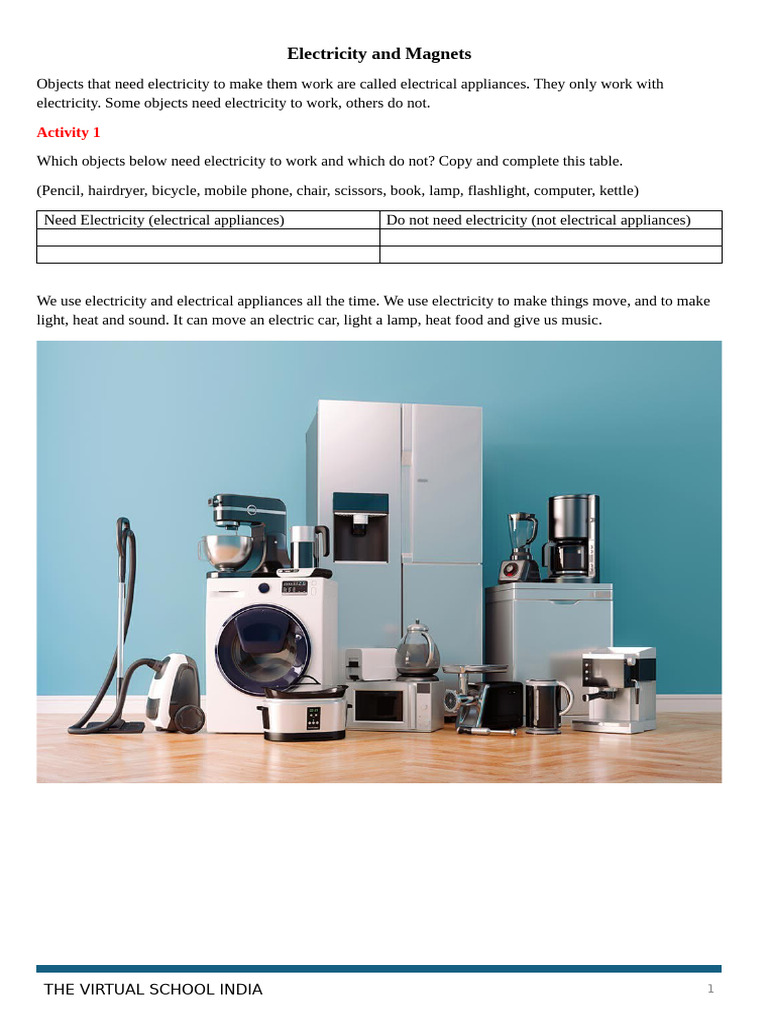 Chapter 7 - Electricity and Magnets | PDF | Electricity | Electrical ...