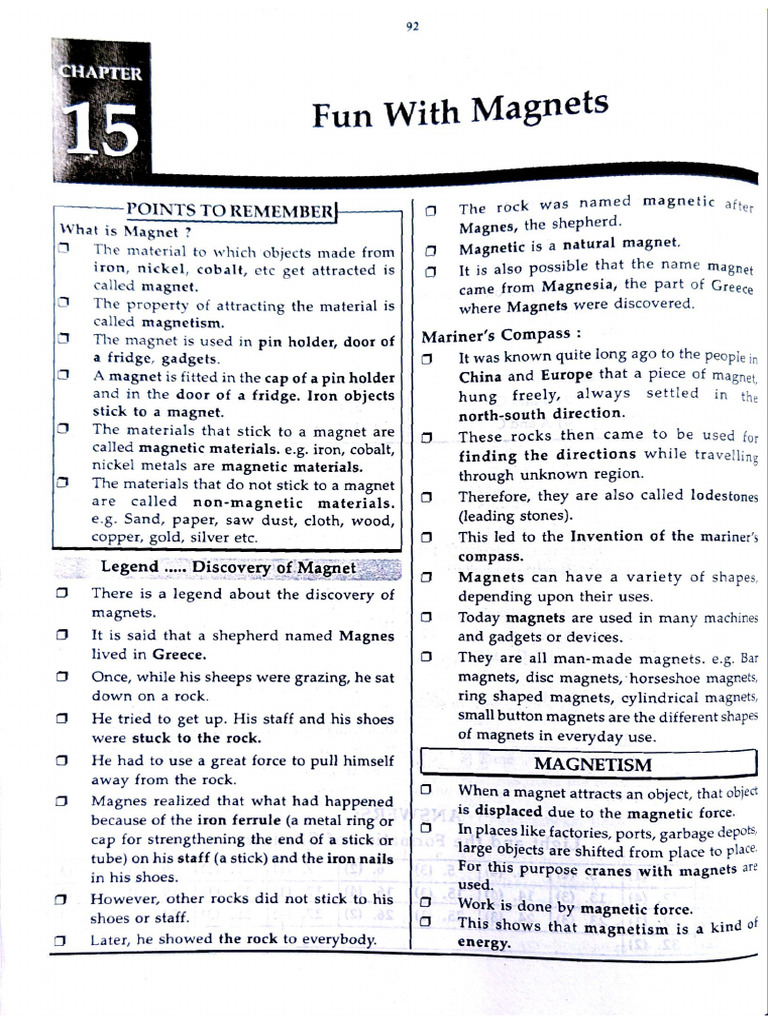 6th Science HB (Magnet) 20-07-2025 | PDF