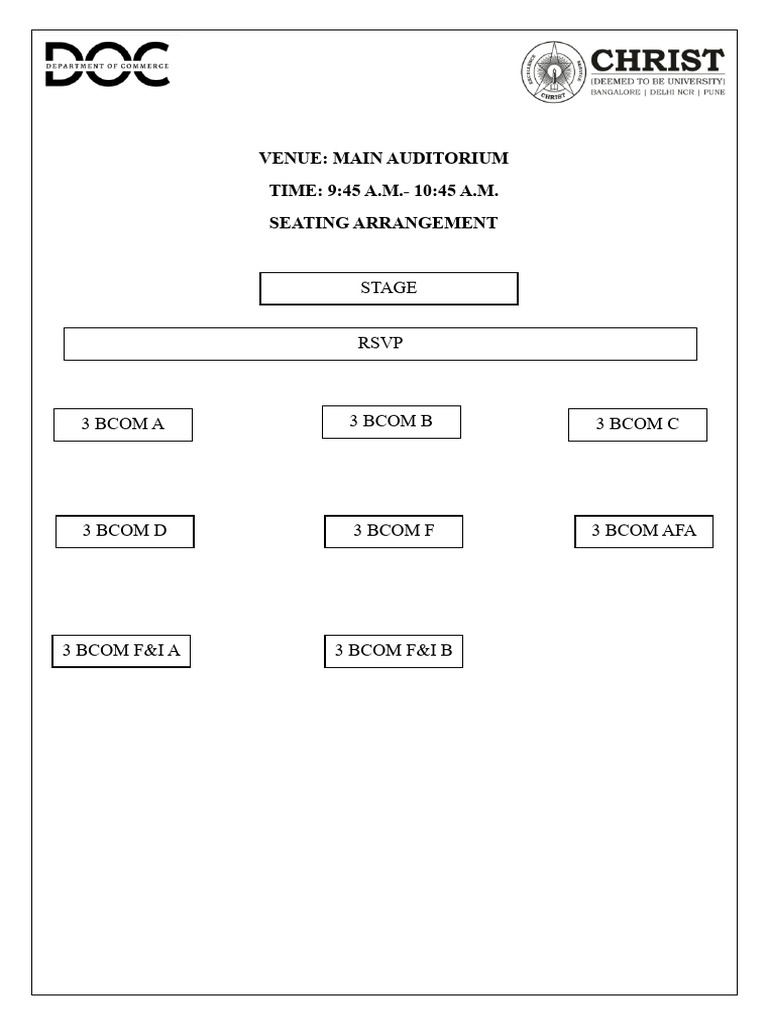 Seating Arrangement | PDF