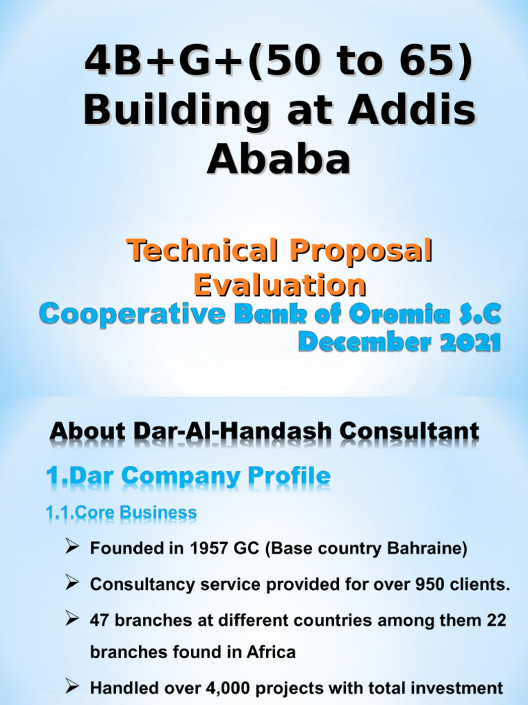 Addis Ababa Building Project Proposal | PDF | Riyadh | Business