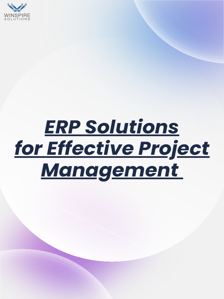 UAE - ERP Solutions For Effective Project Management | PDF | Enterprise Resource Planning ...
