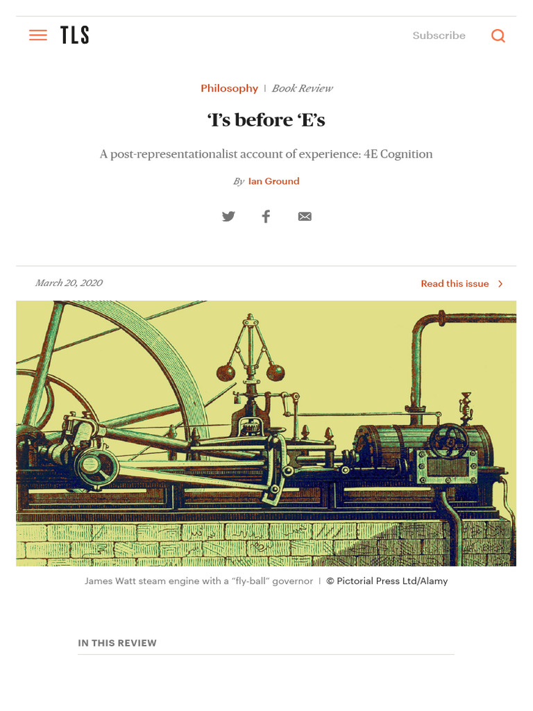 Ian Ground - The Oxford Handbook of 4E Cognition Book Review - TLS ...
