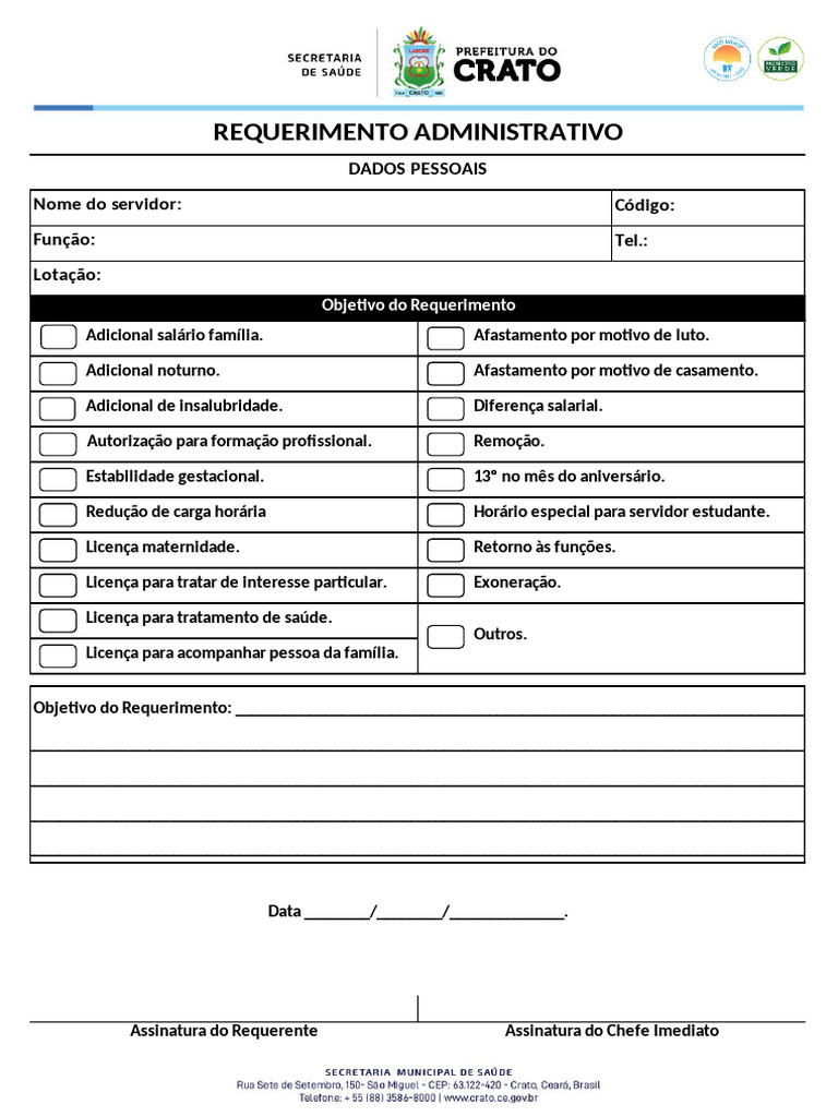 Requerimentos Administrativos e Licenças | PDF