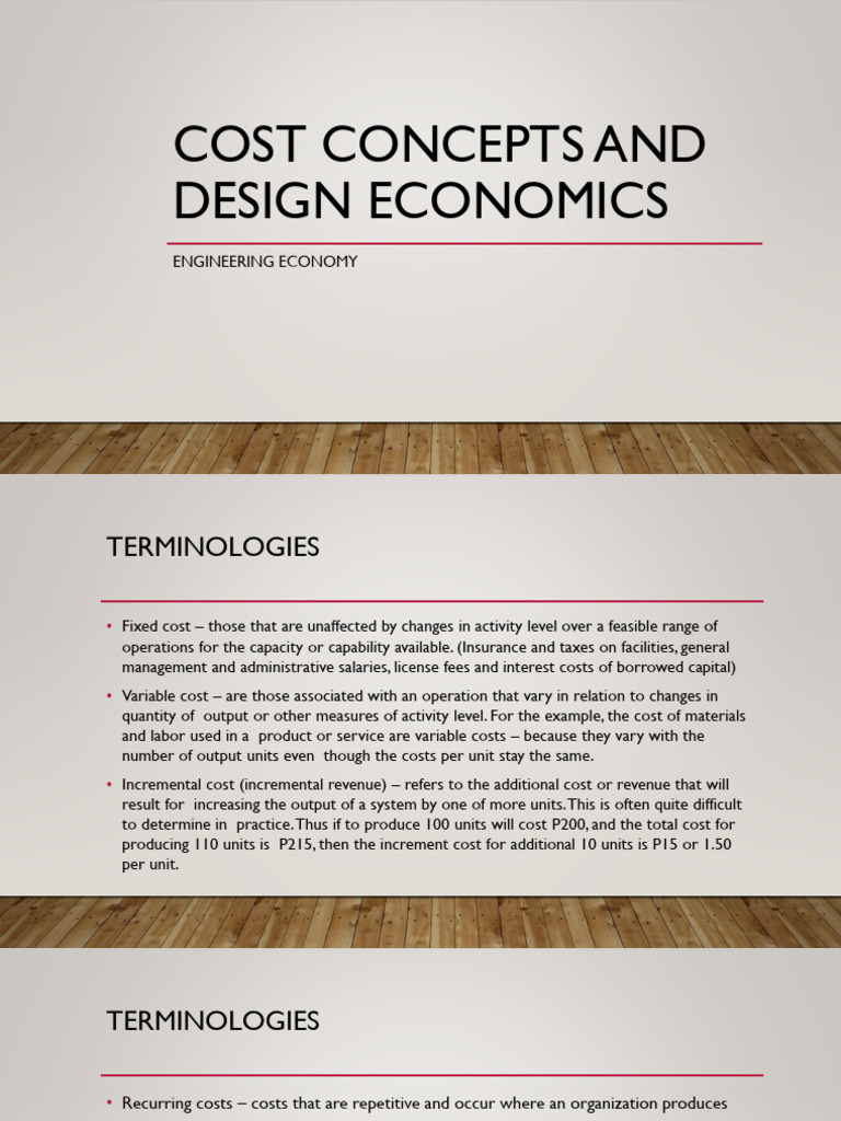 Cost Concepts and Design Economics | PDF | Demand | Supply (Economics)
