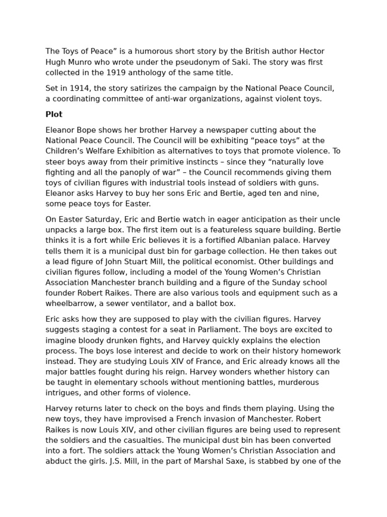 The Toys of Peace | PDF | Saki