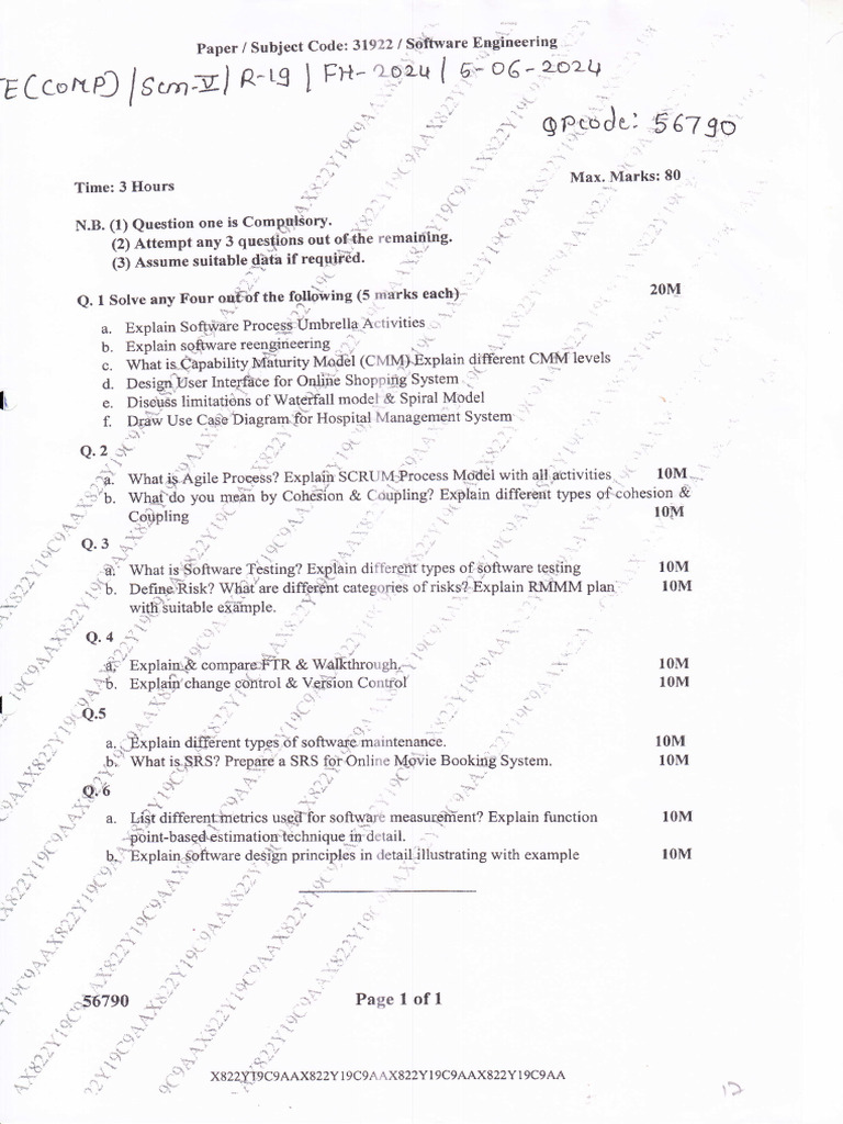 Sem V - Computer - Rev - 19 C - May-2024 | PDF | Computing | Computer Engineering