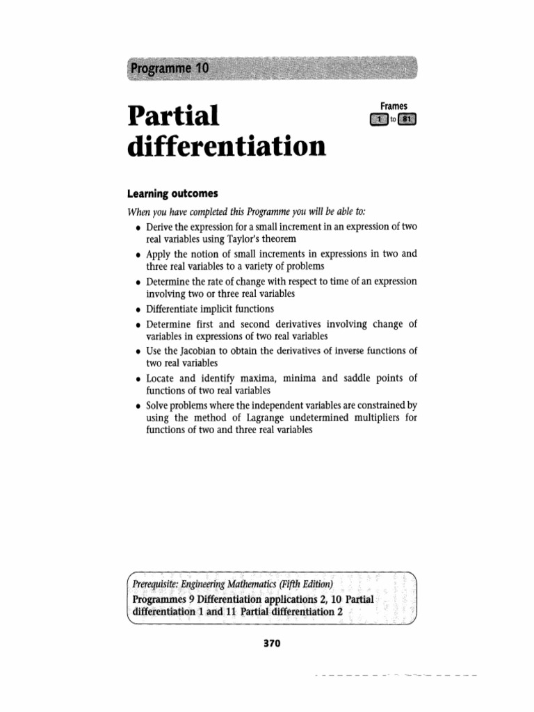 Partial Differentiation | PDF