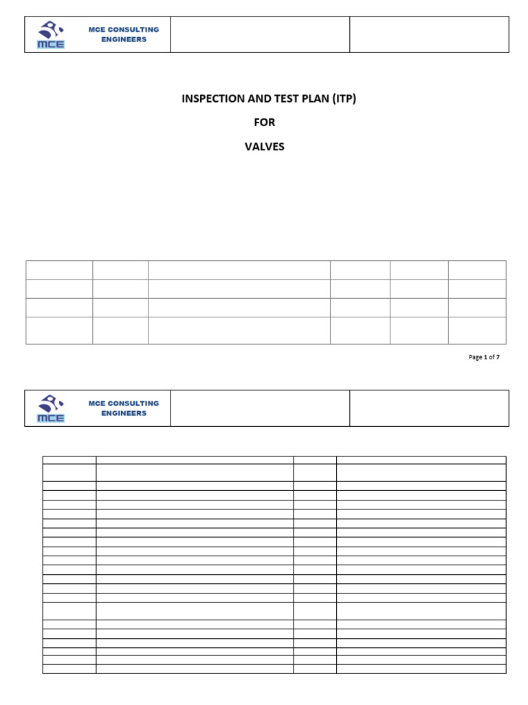 02 - PP-0004-81-6 - Itp For Valves | PDF | Nondestructive Testing | Valve