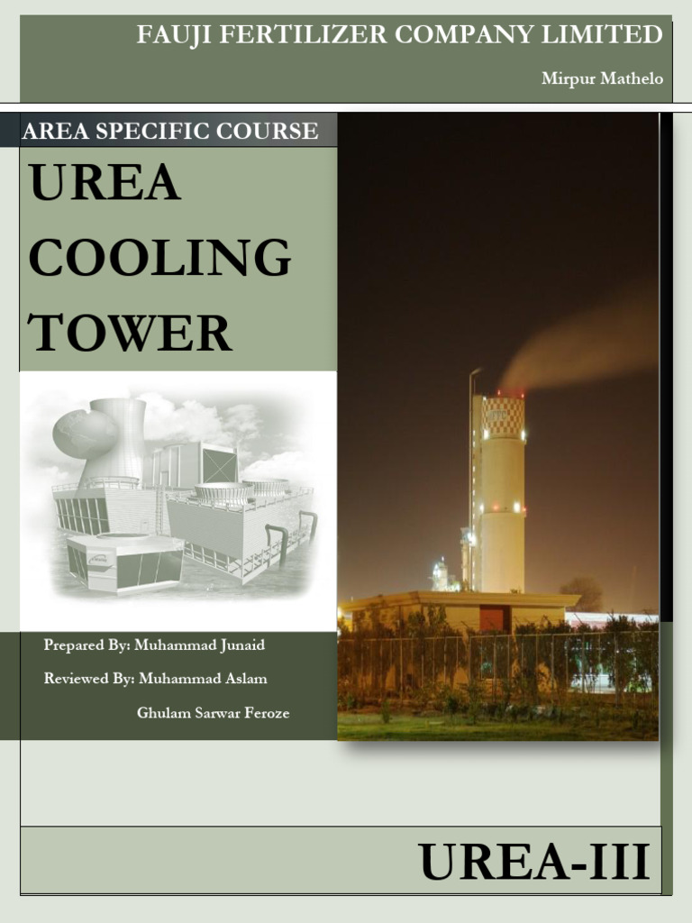 UREA COOLING TOWER Edited | PDF | Heat Transfer | Water
