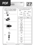 Grade 3 Measuring Mass Worksheet | PDF