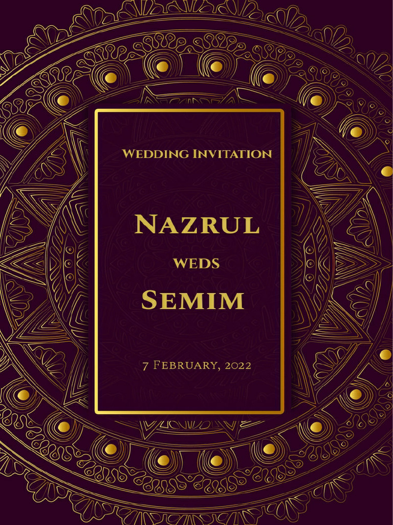 Nazrul Islam Weds Semim Akhtar 1 | PDF