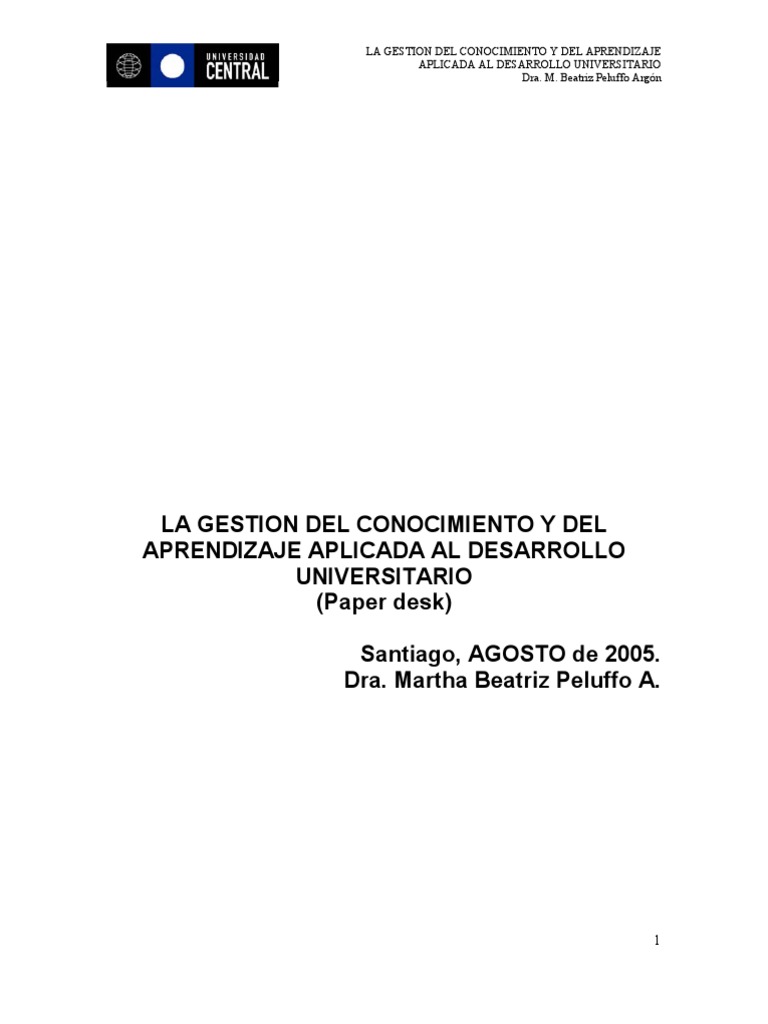 La Gestión Del Conocimiento | PDF | Conocimiento administrativo | Aprendizaje