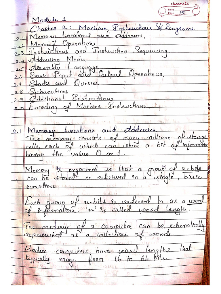 CO 18CS34 Module 1 Chapter 2 Notes | PDF
