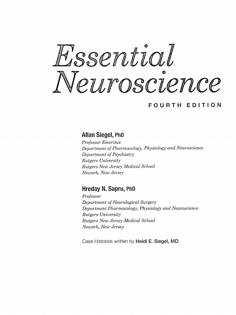 Essential Neuroscience, 4th Edition | PDF | Central Nervous System ...