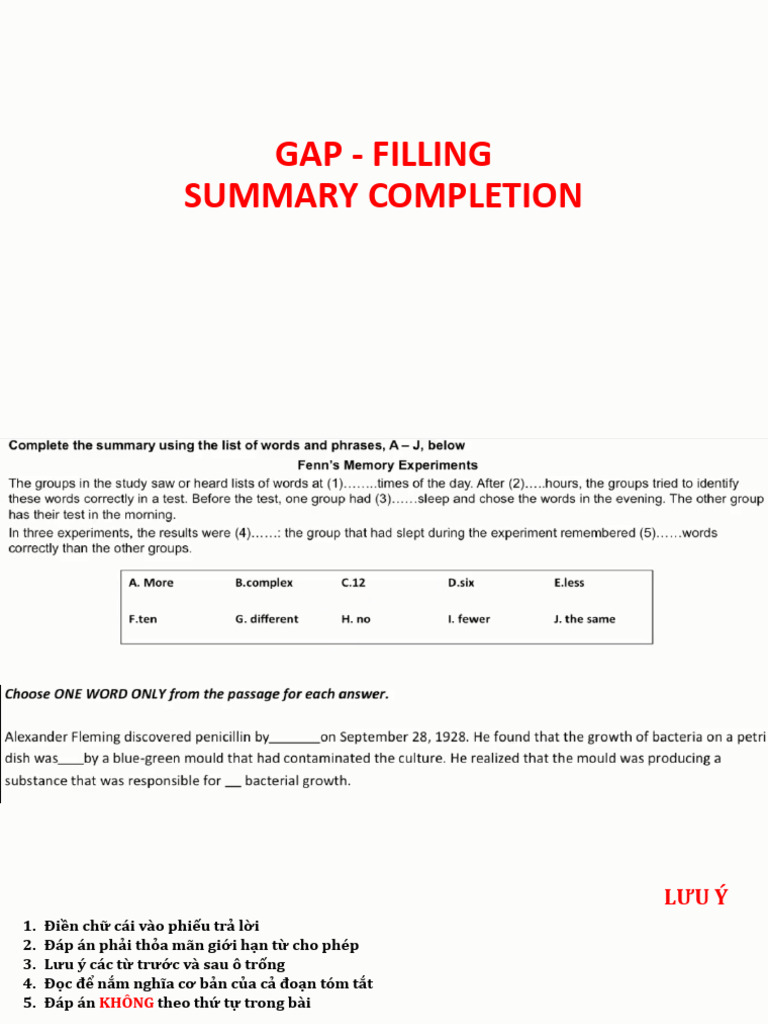 Summary Completion | PDF