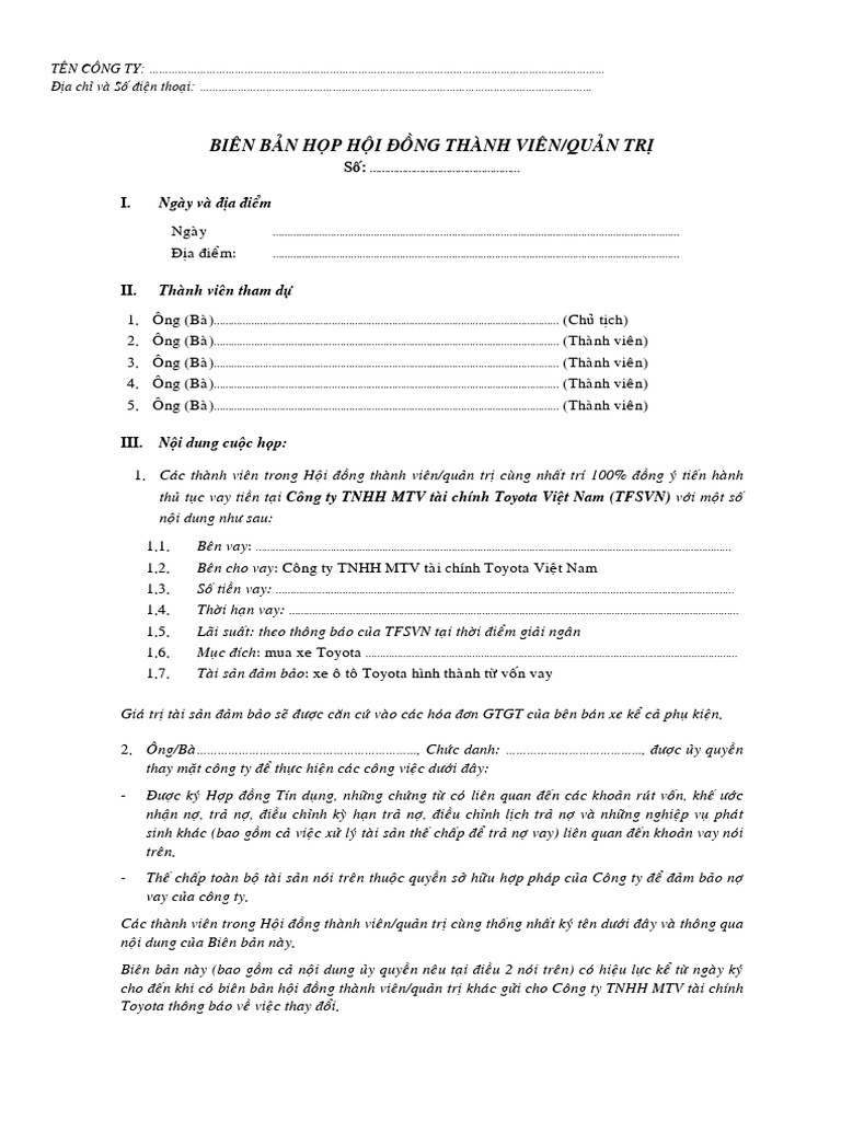 BOD Meeting Minutes and Resolutions | PDF