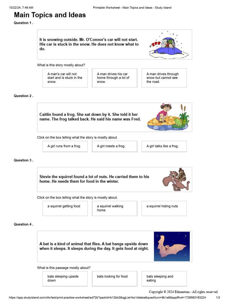 Main Topics for Elementary Readers | PDF