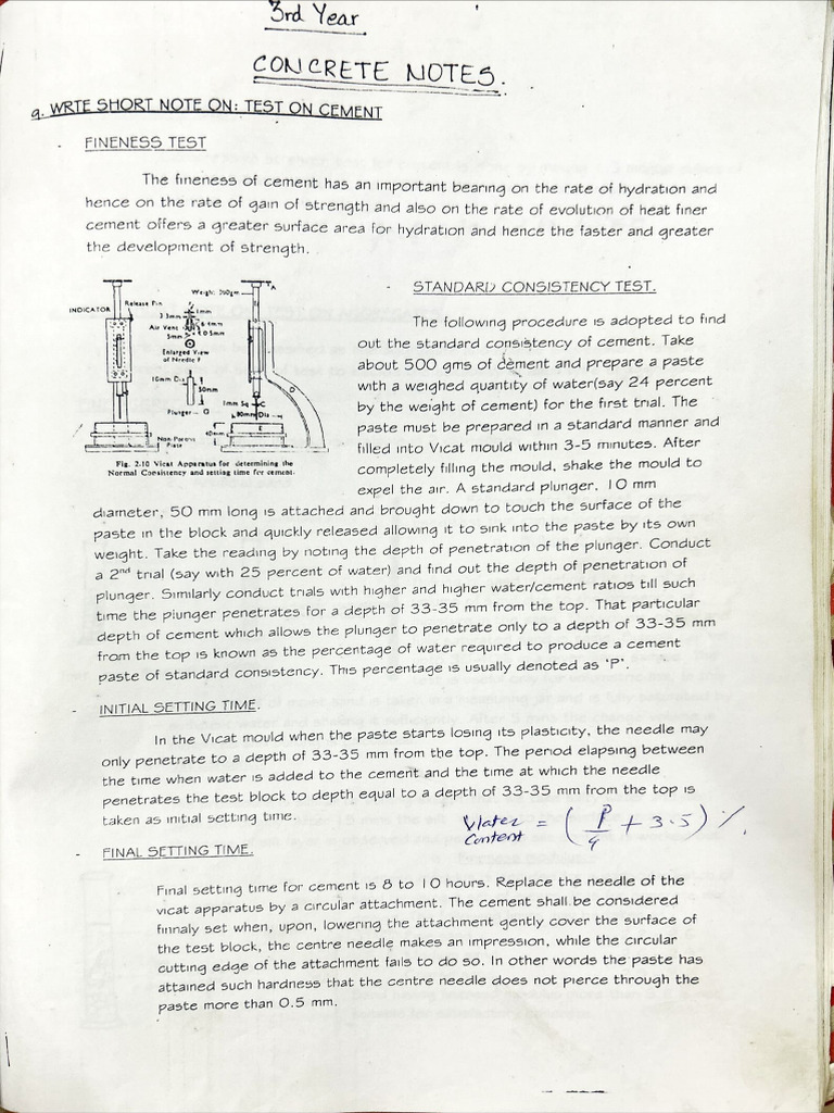 Tos Concrete Notes - 3rd Yr | PDF