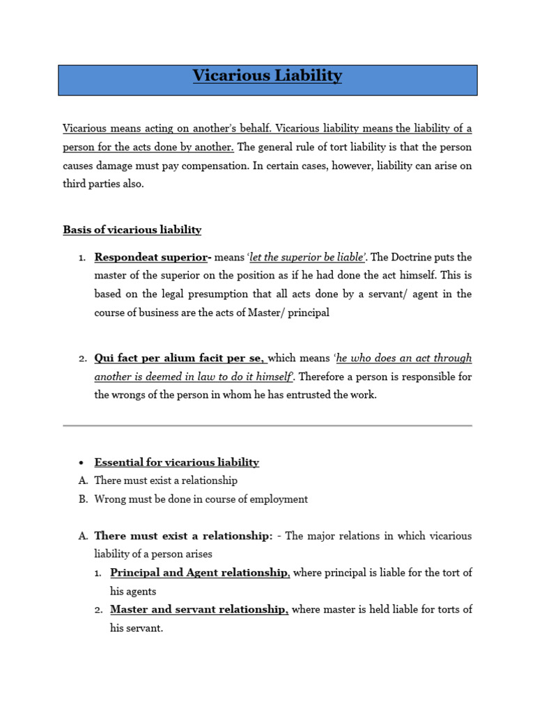 06 Vicarious Liability Converted 1 2 | PDF | Legal Liability ...