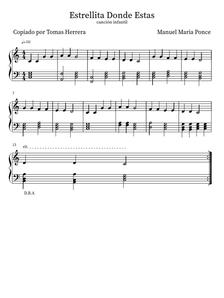 Estrellita Donde Estas | PDF