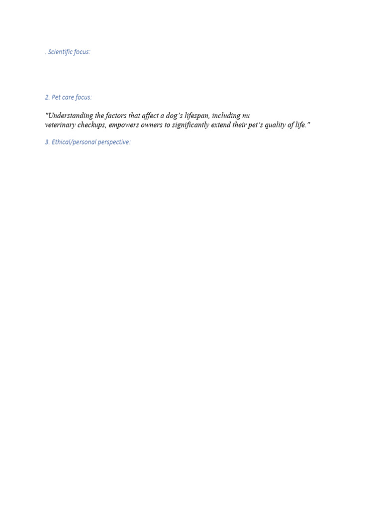 Dog Life Span | PDF