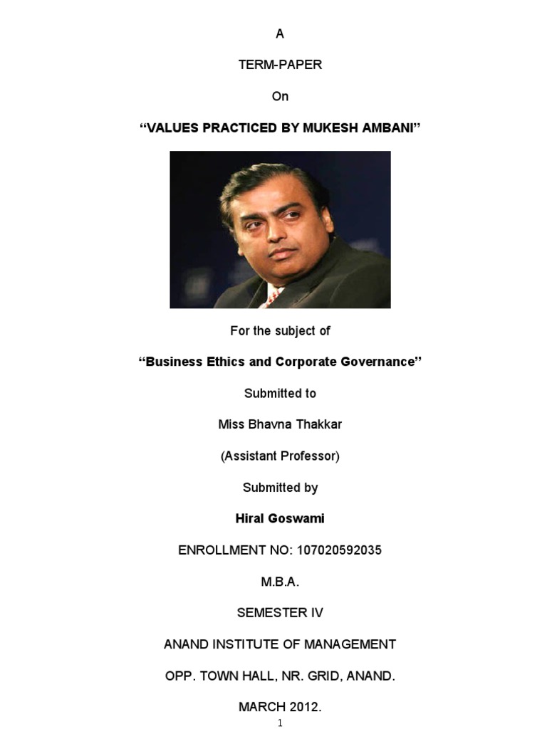 Mukesh Ambani | PDF | Business | Science