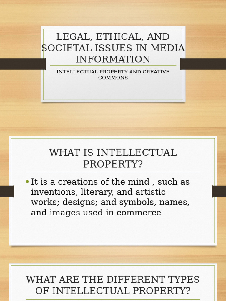 Intellectual Property and Media Ethics | PDF | Intellectual Property ...