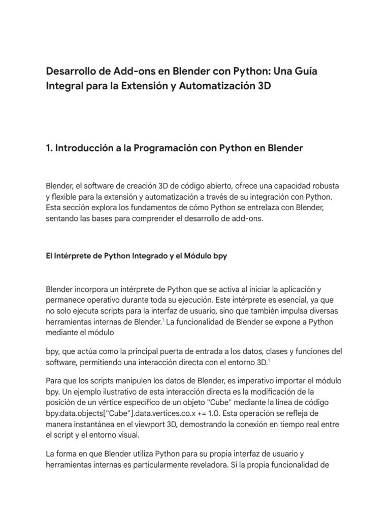 Python para Add-Ons en Blender | PDF | Python (lenguaje de programación ...