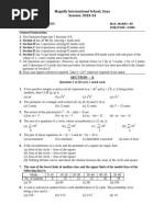 Class X Maths Sample Paper - 1 (KVS, Hydrabad) 2025-26 | PDF | Quadratic Equation | Zero Of A ...