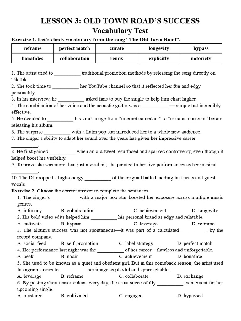 Lesson 3 - Old Town Road's Success | PDF | Popular Music