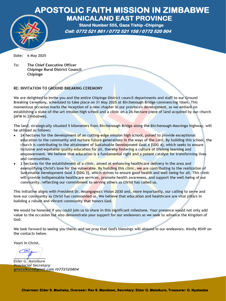 Ground Breaking Invitation - CRDC | PDF